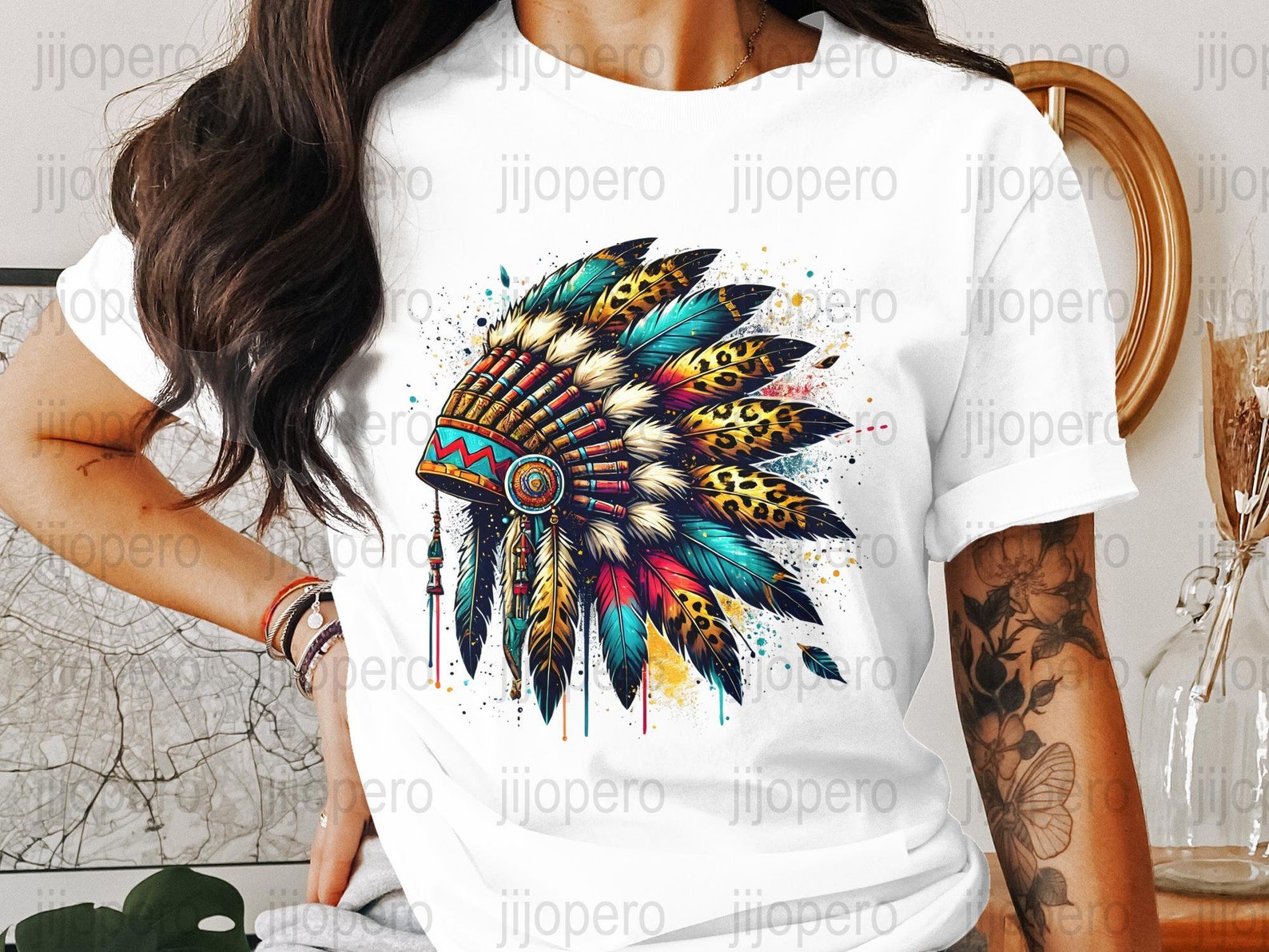 Indian Heritage PNG, Hand-drawn Native American Headdress Art, Digital ...