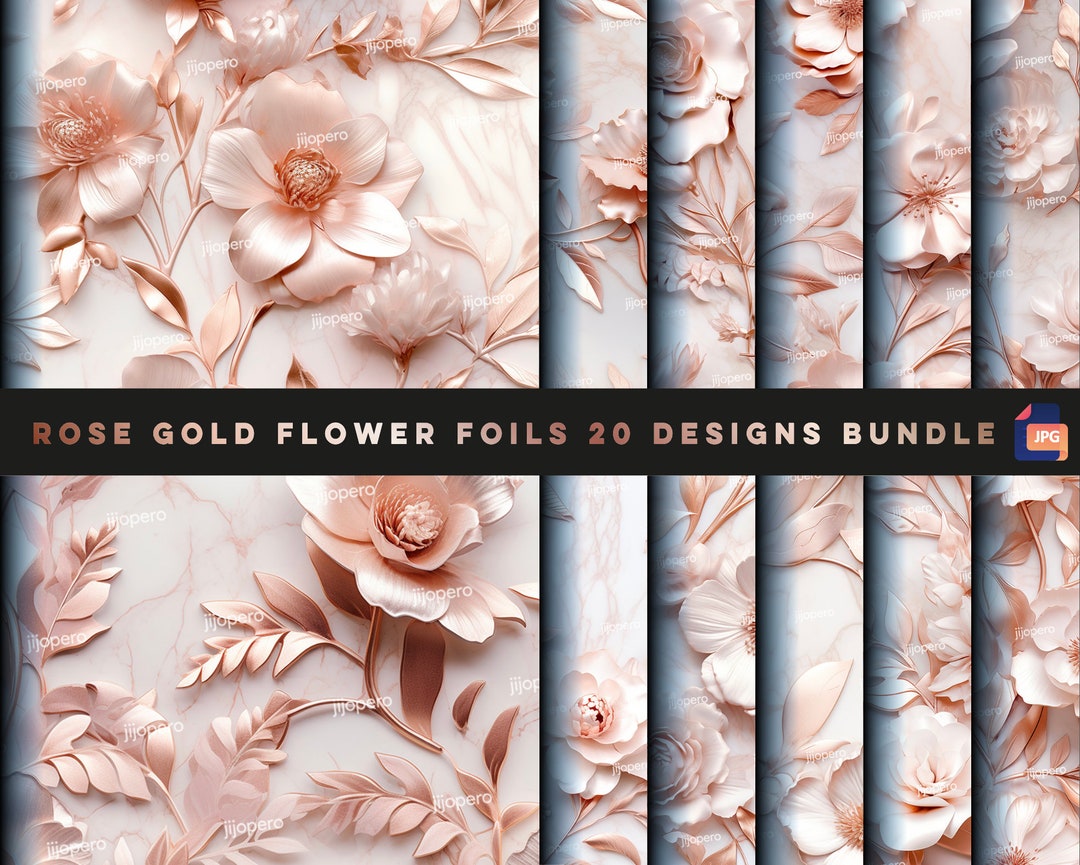 Rose Gold Metallic Backgrounds for Photoshop Digital Paper Scrapbook ...