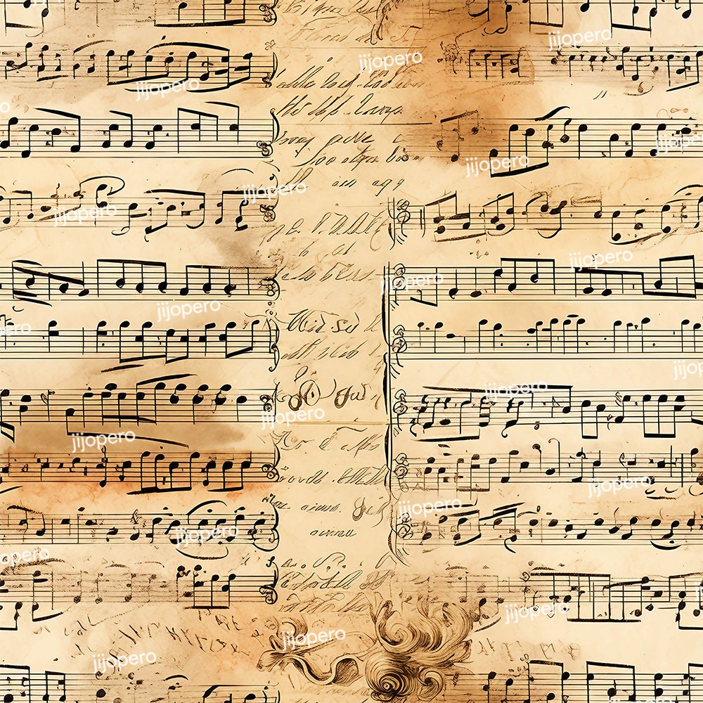 Musical Notes Jpg Instant Download Old Paper Music Note - Etsy