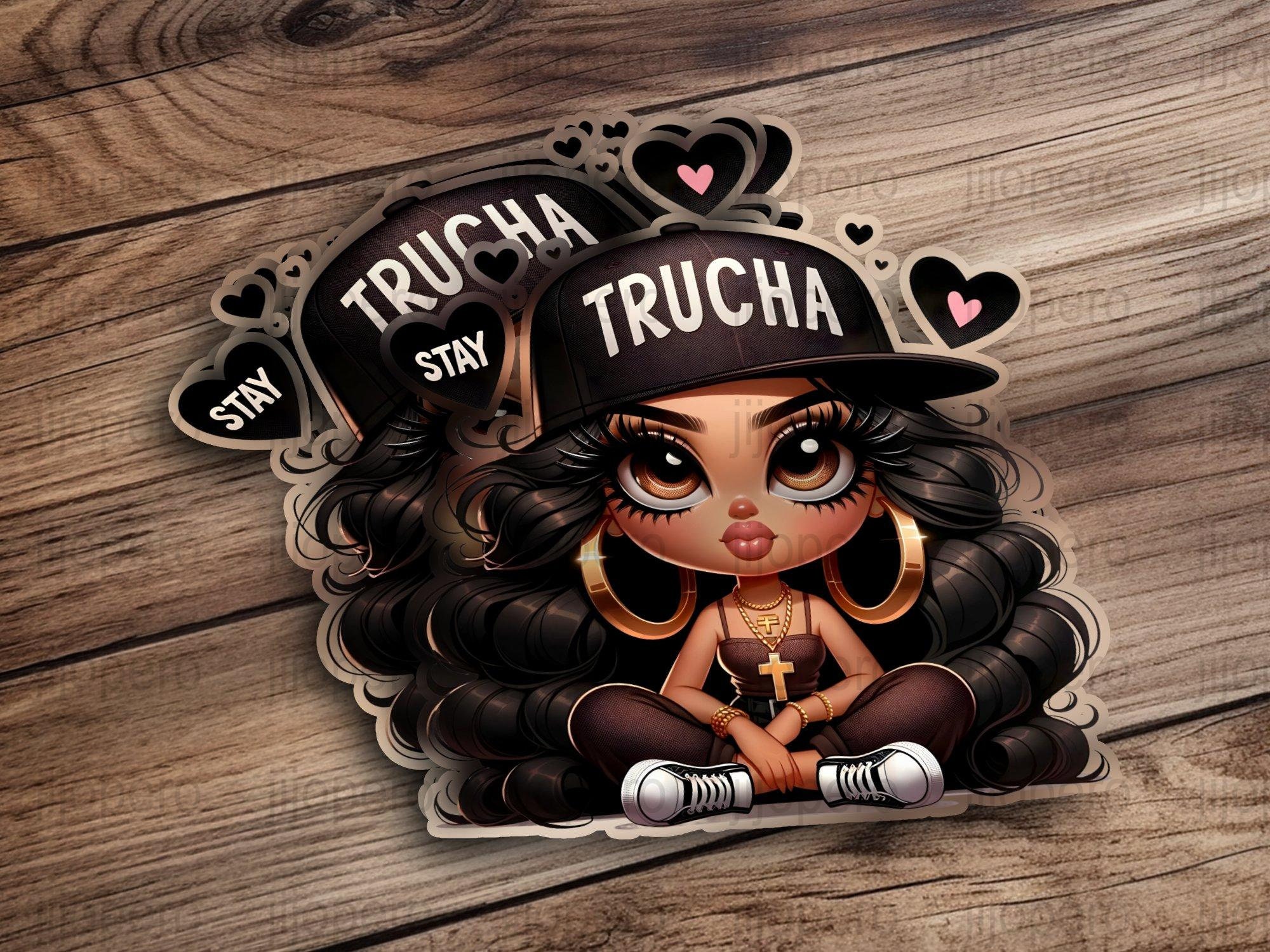 Stay Trucha Cute Digital Art Doll PNG, Urban Chic Character ...