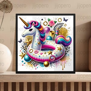 Summer PNG Unicorn Pool Float Clipart, Colorful Digital Download, Kids ...