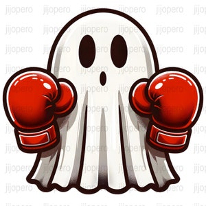 Halloween Png, Halloween Ghost Digital Art, Cute Spooky Boxing Ghost ...