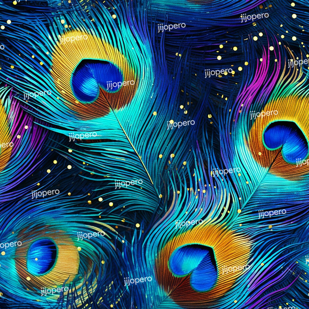 Peacock Digital Paper Peacock Pattern Peacock Background Peacock Prints ...