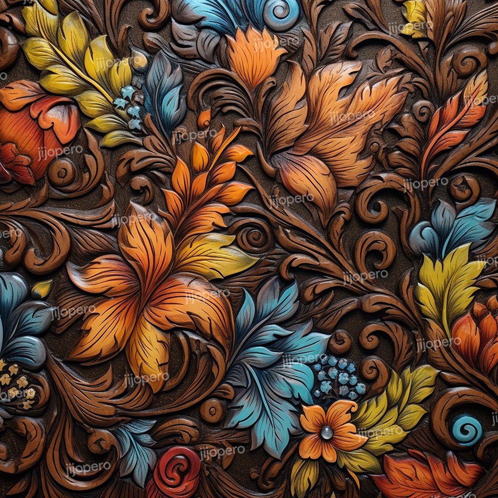 Tooled Leather Leather Textures Jpg Digital Download Tool Leather ...