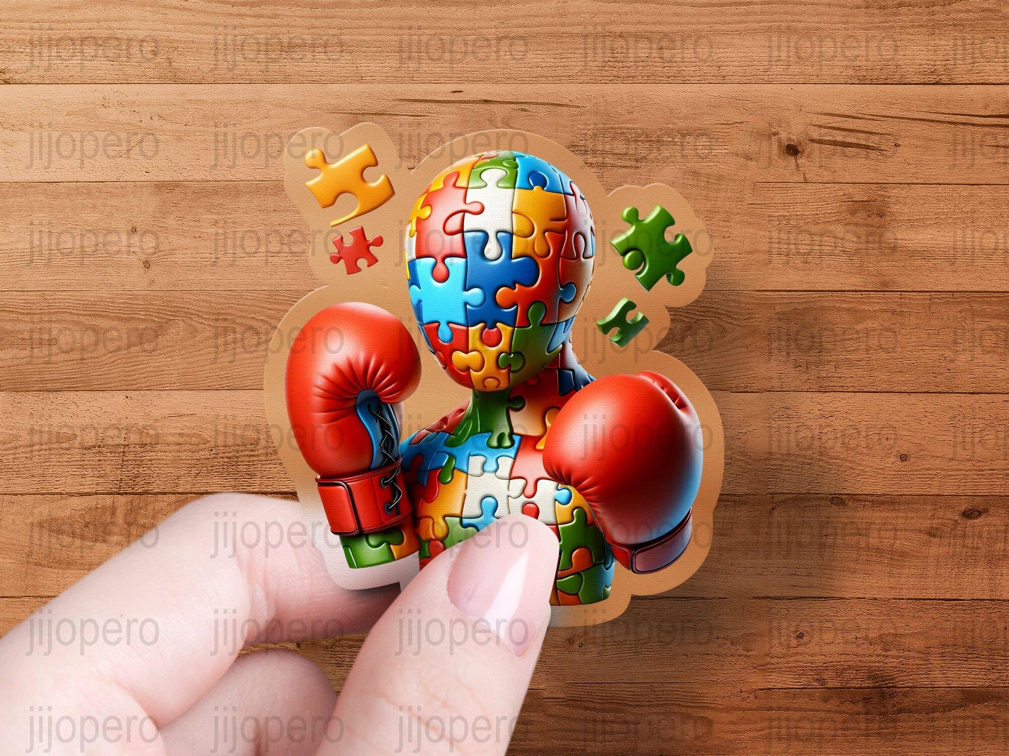 Autism Awareness PNG, Puzzle Piece Fighter, Digital Download, Inclusive ...