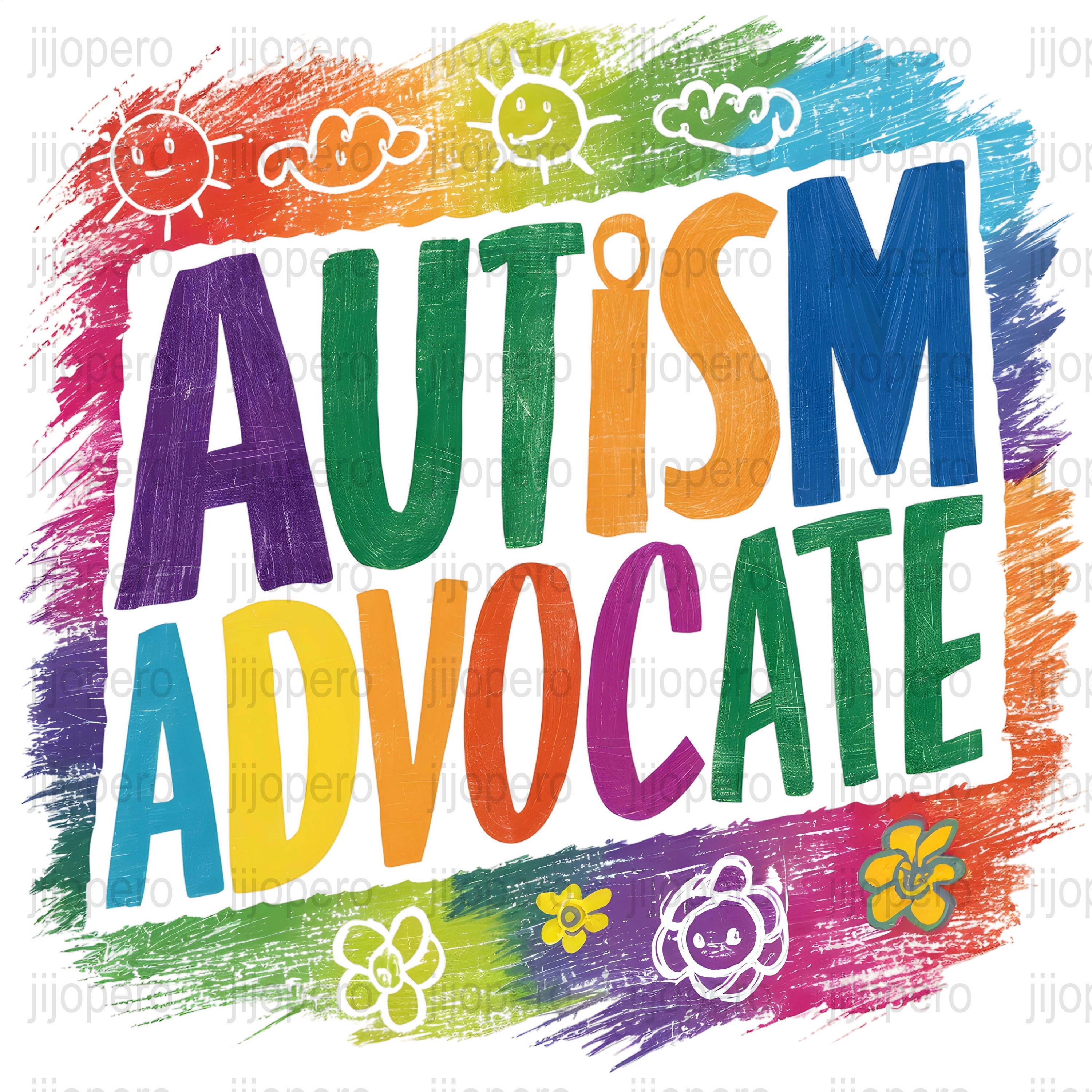 Autism Advocate PNG, Digital Download, Colorful Autism Awareness ...