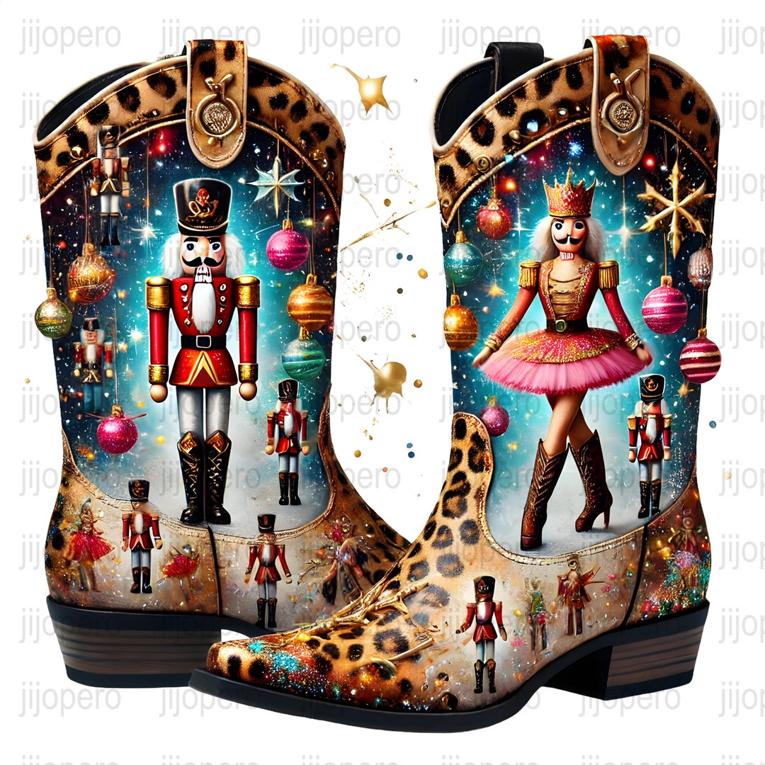 Christmas PNG Nutcracker Ballet Boots, Festive Digital Art, Nutcracker ...