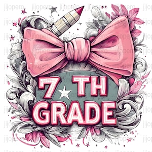 School PNG 7th Grade Digital Art, Printable 7th Grade Design, 7th Grade ...