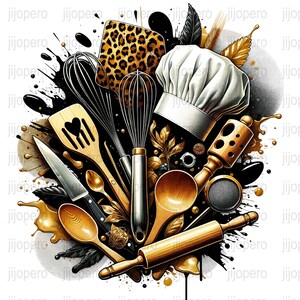 PNG Kitchen Clipart, Digital Download Cooking Graphics, Chef Tools ...