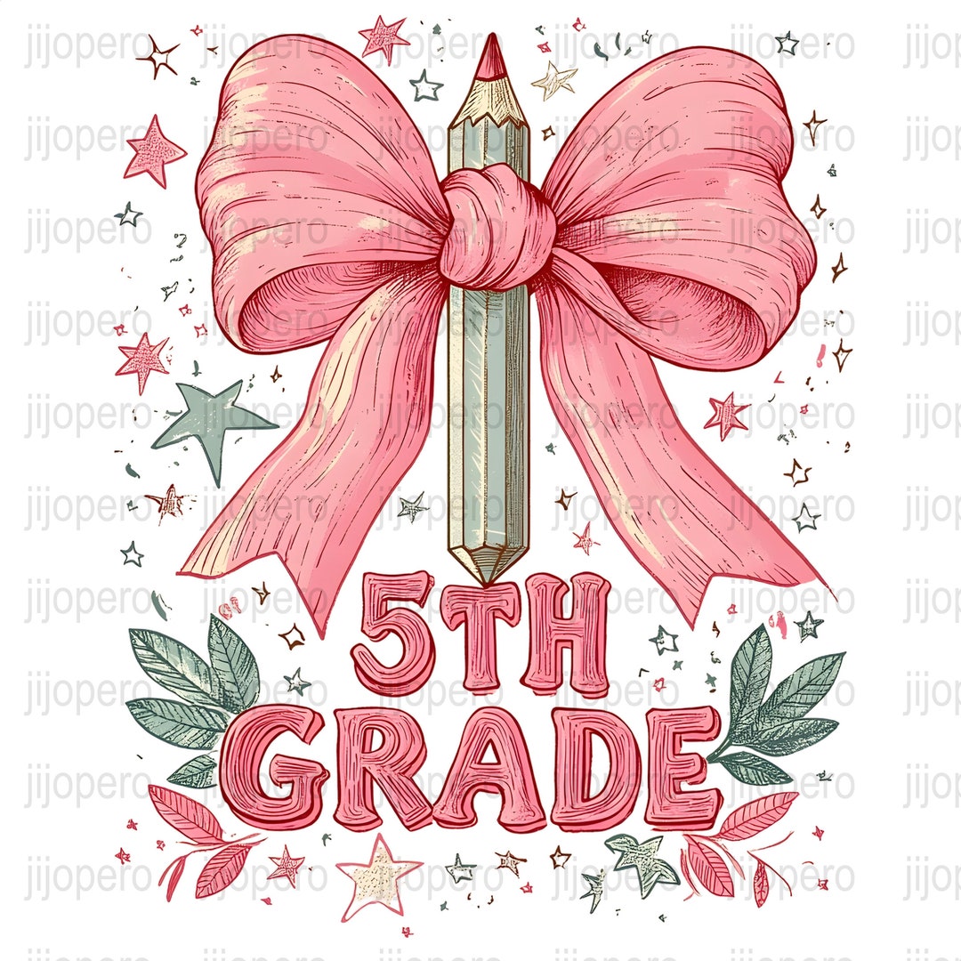 School PNG 5th Grade Digital Download, 5th Grade Clipart, Back to ...