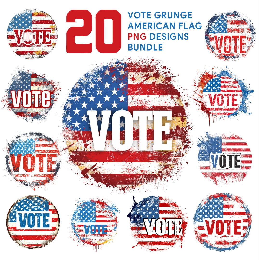 2024 Elections Patriotic Digital Art, American Flag Vote Poster, USA ...