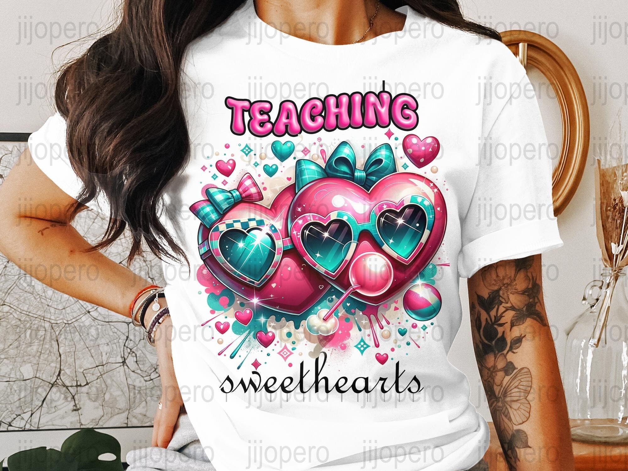 Teacher PNG Digital Download, Cute Teaching Sweethearts Graphic ...