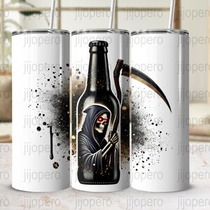 Halloween Beer PNG Grim Reaper Digital Download Spooky Art Printable ...