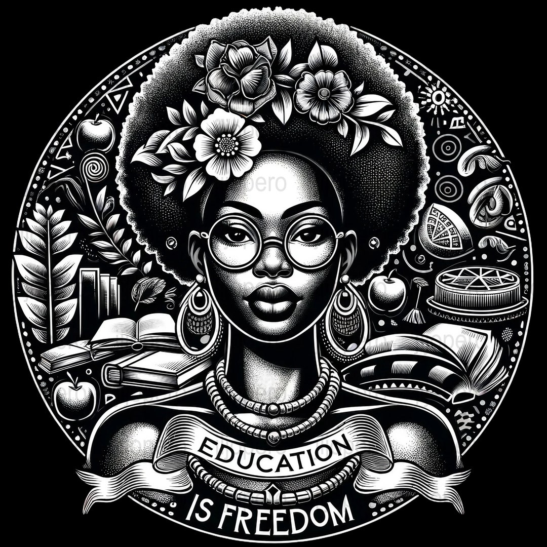 Black History Month PNG, African American Woman Art, Digital Download ...