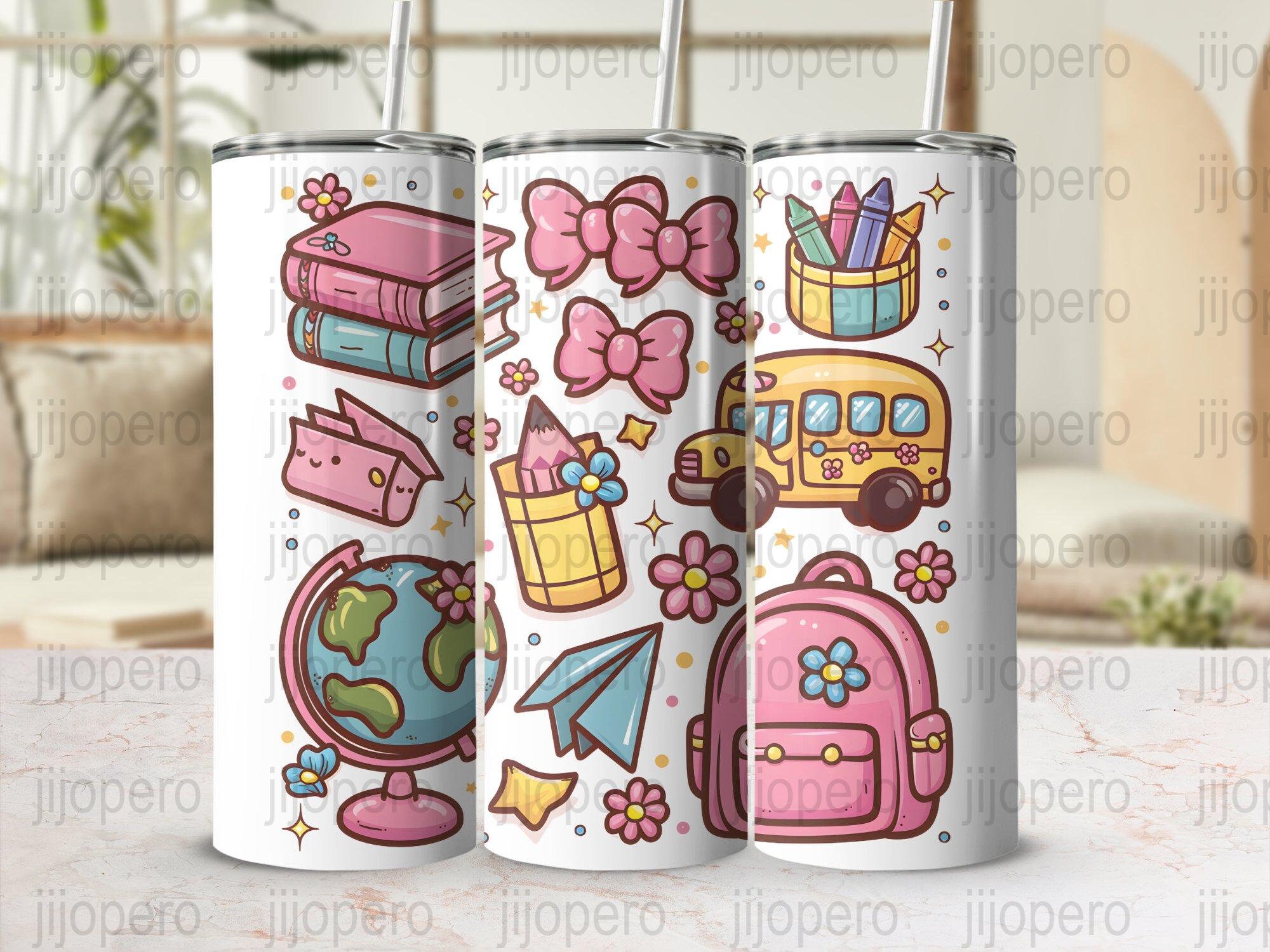 Back to School PNG Digital Clipart, Cute School Supplies, Bus, Backpack ...