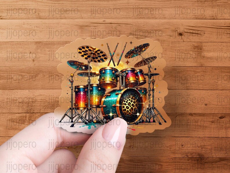 Colorful Abstract Drum Set Artwork PNG, Digital Download, Music Studio ...