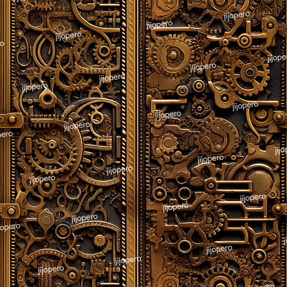 Steampunk Seamless Pattern Printable Paper 20 Designs - Etsy