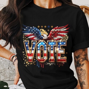 Patriotic Eagle Vote Image, American Flag Colors, Digital PNG, USA ...