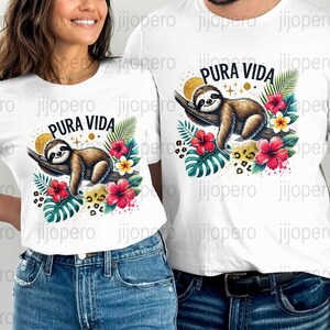 Costa Rica PNG, Tropical Sloth Art, Pura Vida Digital Print, Jungle ...