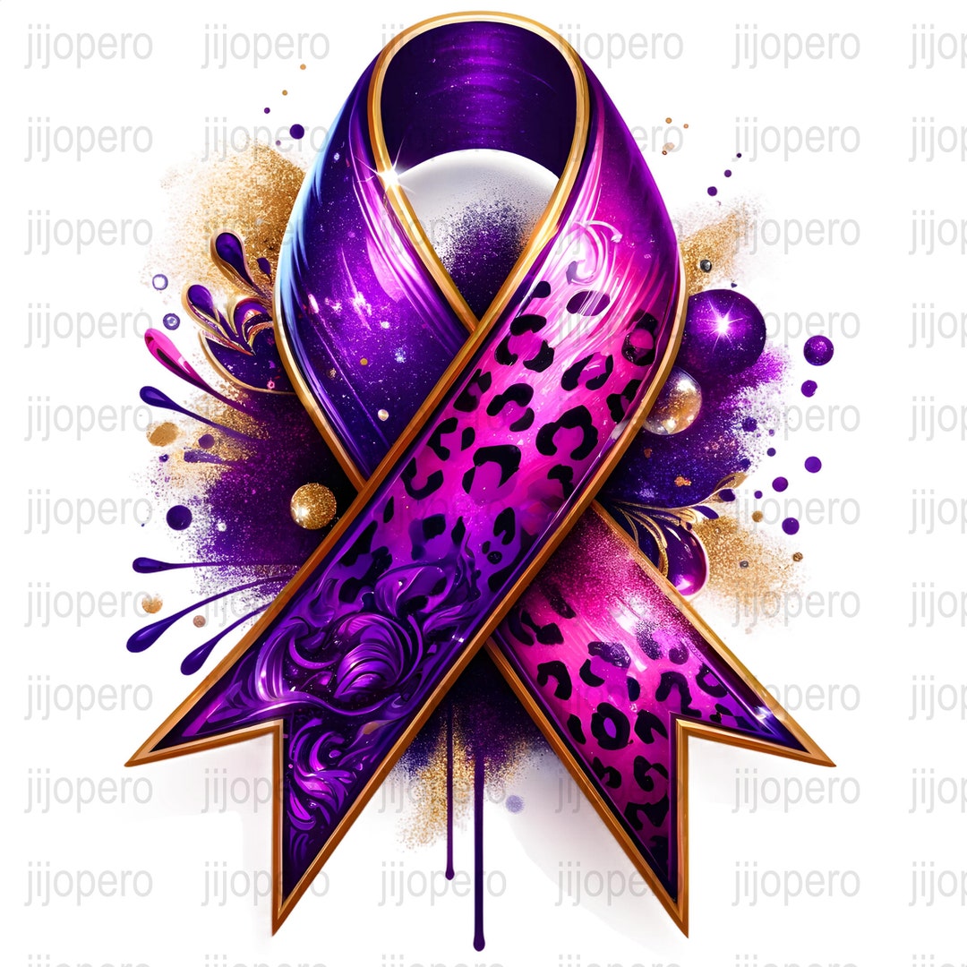 Lupus Awareness Png, Purple Ribbon Digital Art, Instant Download, Lupus ...