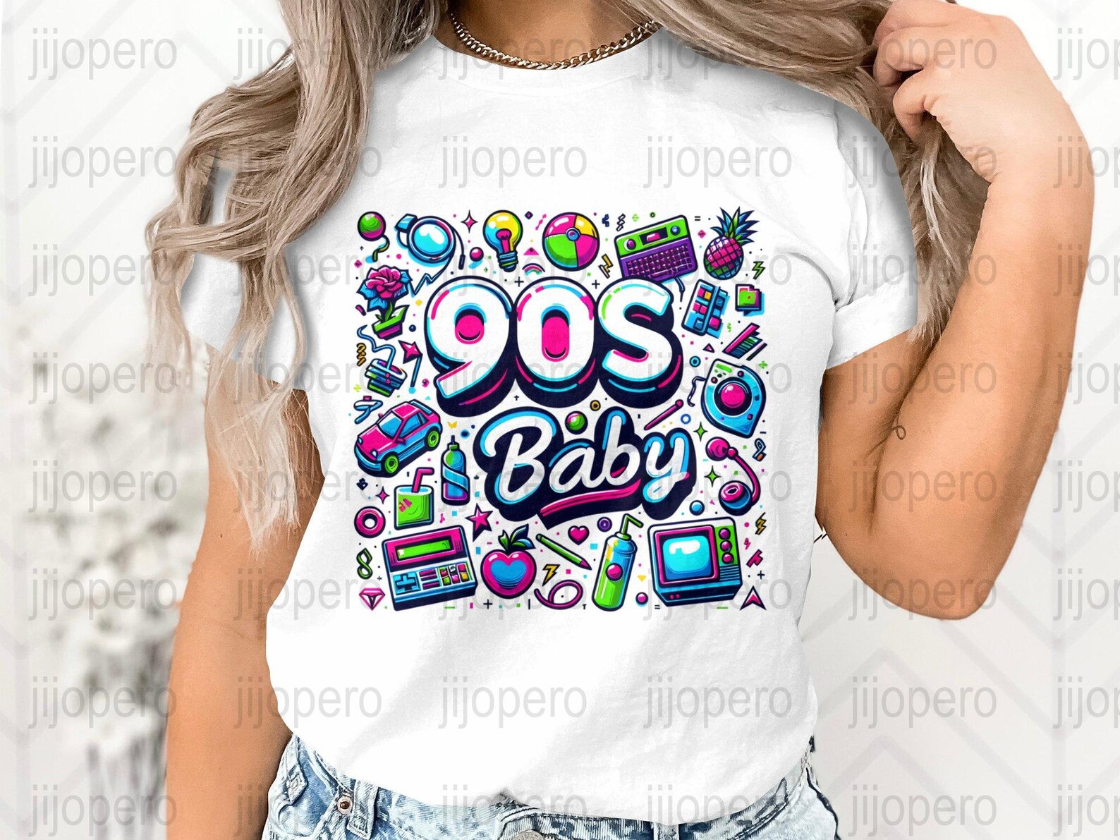 90s Baby Retro PNG, Vibrant Digital Download, Colorful Nineties Theme ...