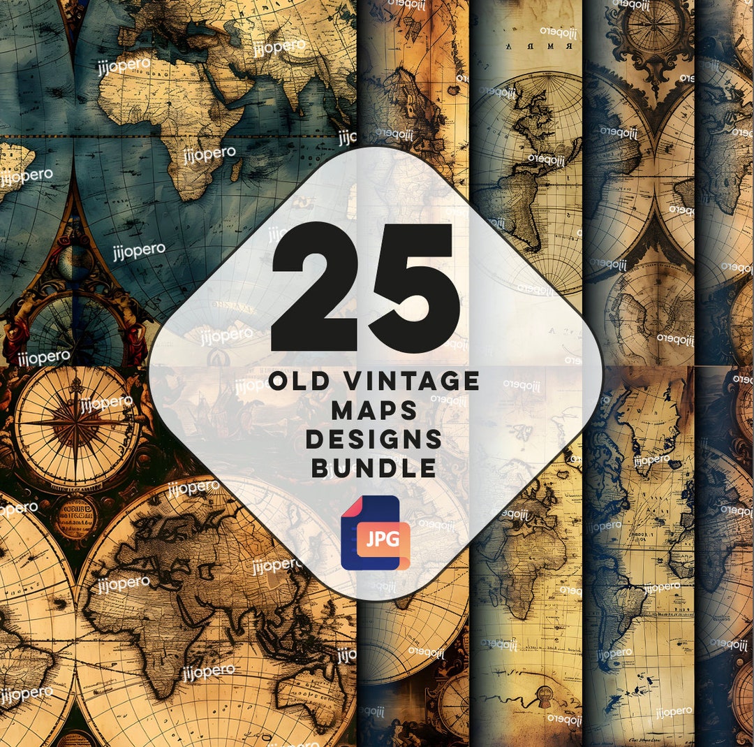 Old Maps Travel Theme Great for Crafts or Decor Digital Download Hq ...