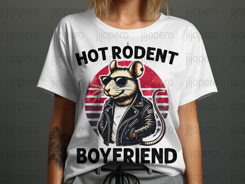 Hot Rodent Boyfriend PNG, Cool Rat Biker Graphic, Digital Art Download ...
