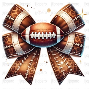 Football Bow Design PNG, Digital Download for Sublimation, Sports Bow ...