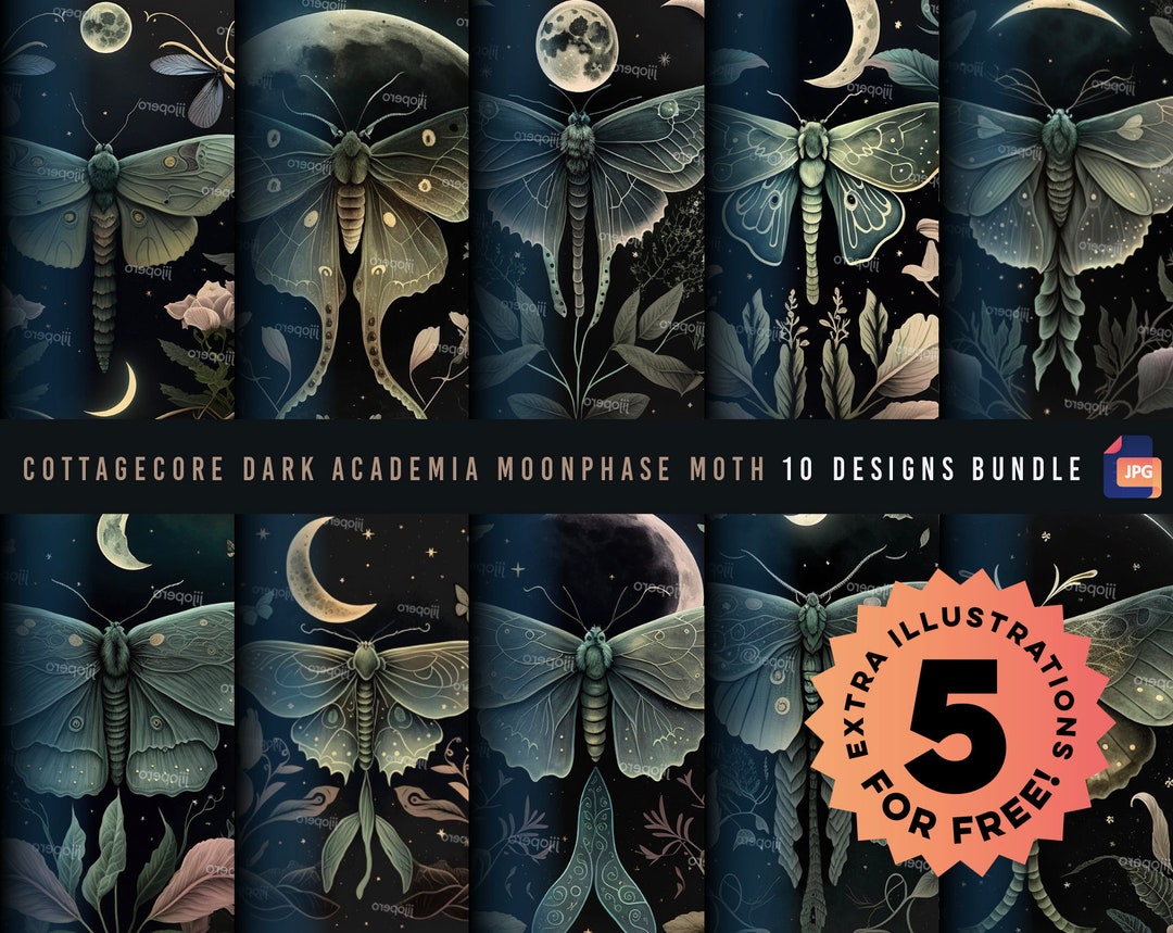 Dark Academia Cottagecore Art Cottage Core Background Luna Moths ...