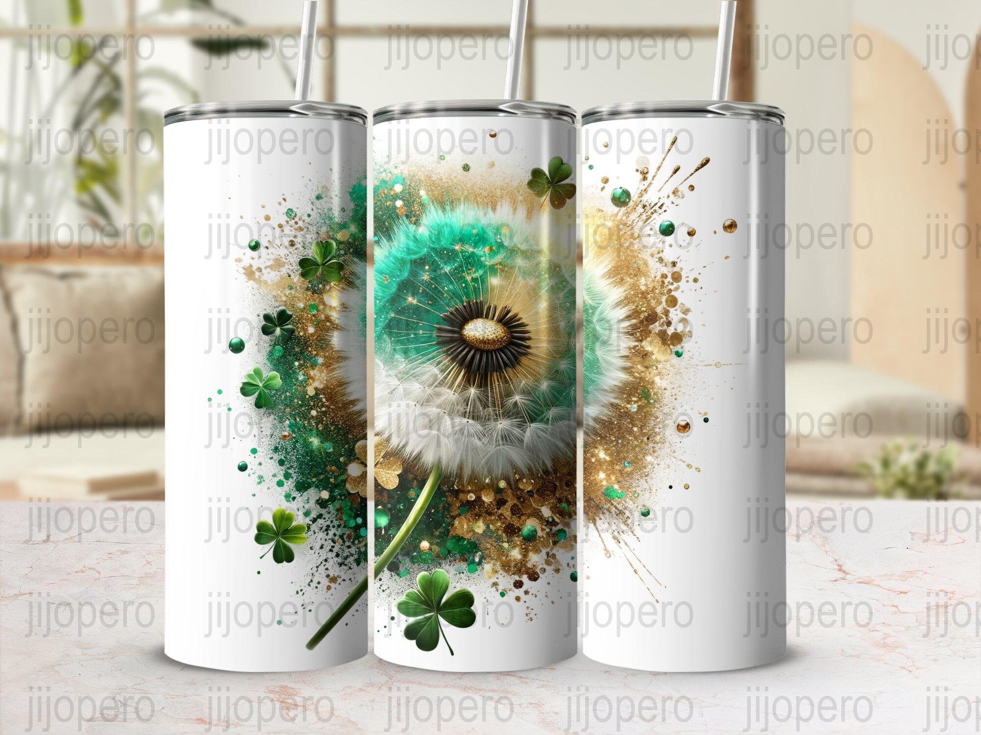 St. Patrick's Day PNG, Dandelion Clipart, Green Gold Digital Art, Irish ...