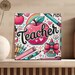 Back to School PNG, Teacher Apple Rainbow Pencils Digital Clipart ...