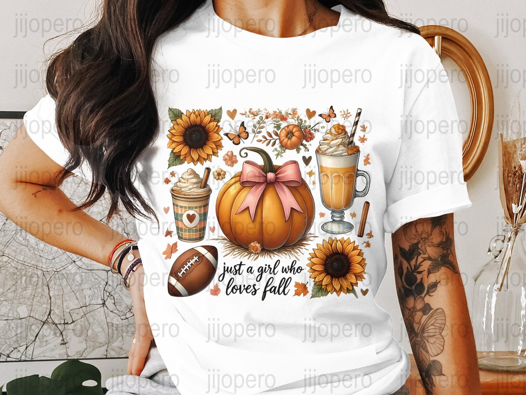 Fall PNG Sticker Bundle, Autumn Graphics Collection, Pumpkin Coffee ...