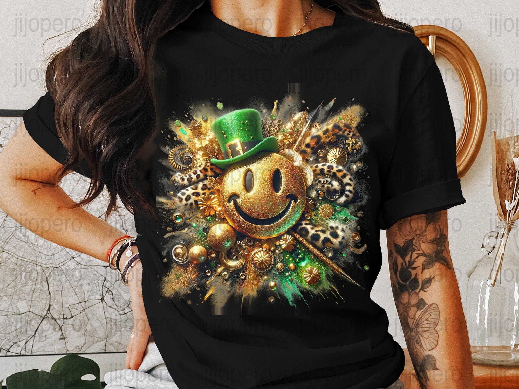 St. Patrick's Day PNG, Smiley Face With Hat, Digital Download, Festive ...