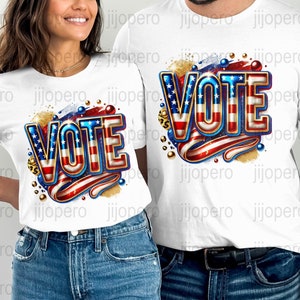 Patriotic Vote Text PNG, Red White Blue Digital Download, Election Day ...