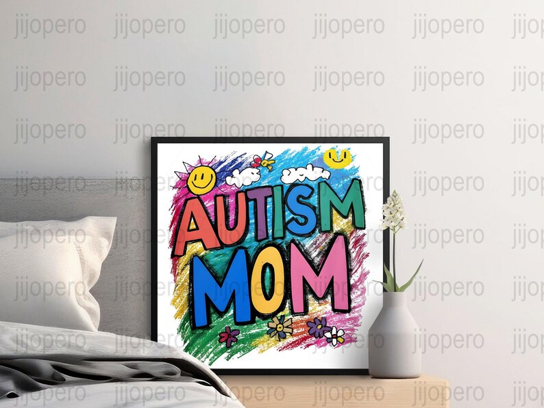 Autism Mom PNG Digital Download, Colorful Autism Awareness Design ...