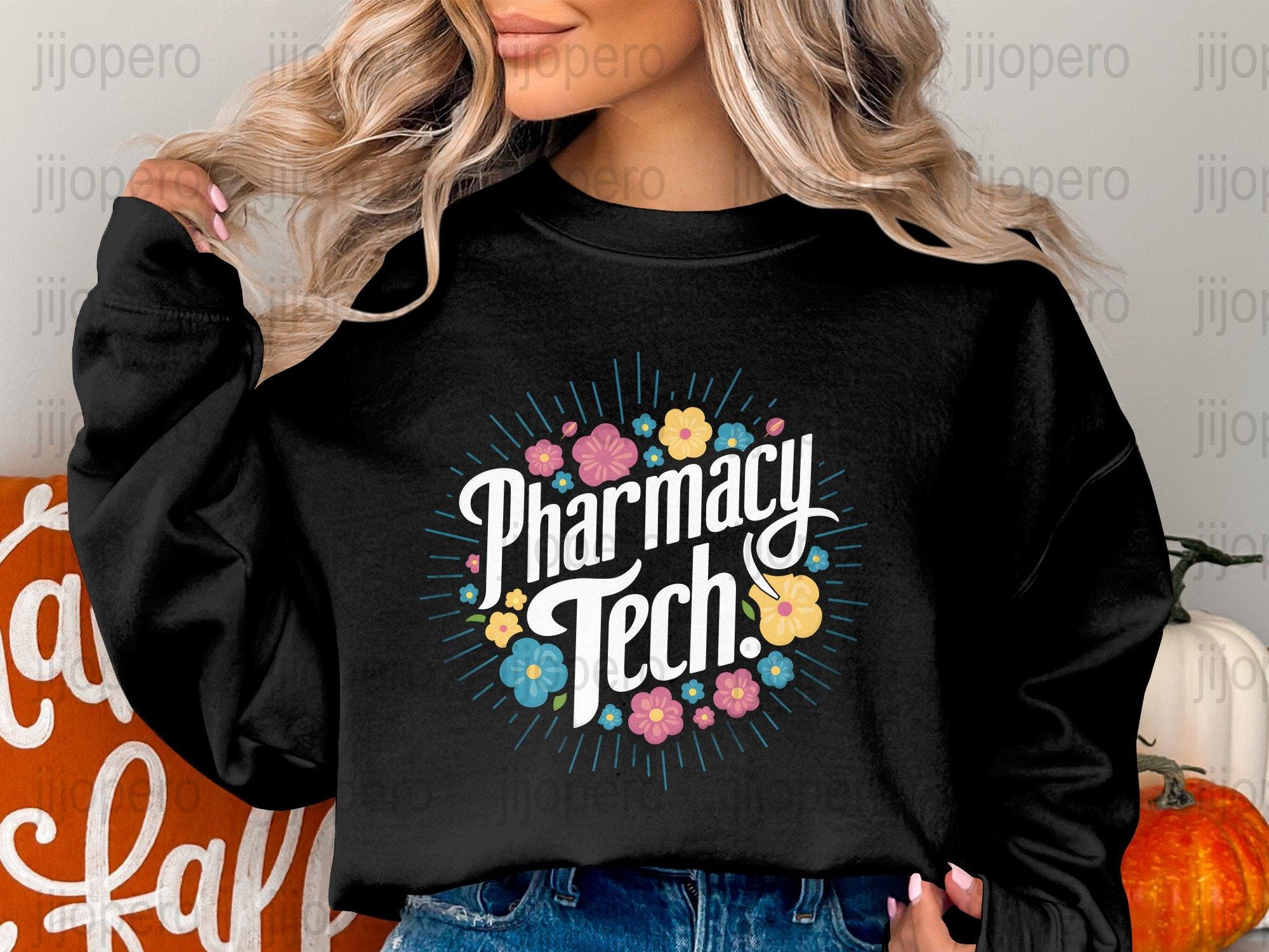 Pharmacy Tech Floral PNG, Digital Download for T-shirts, Bags, Posters ...