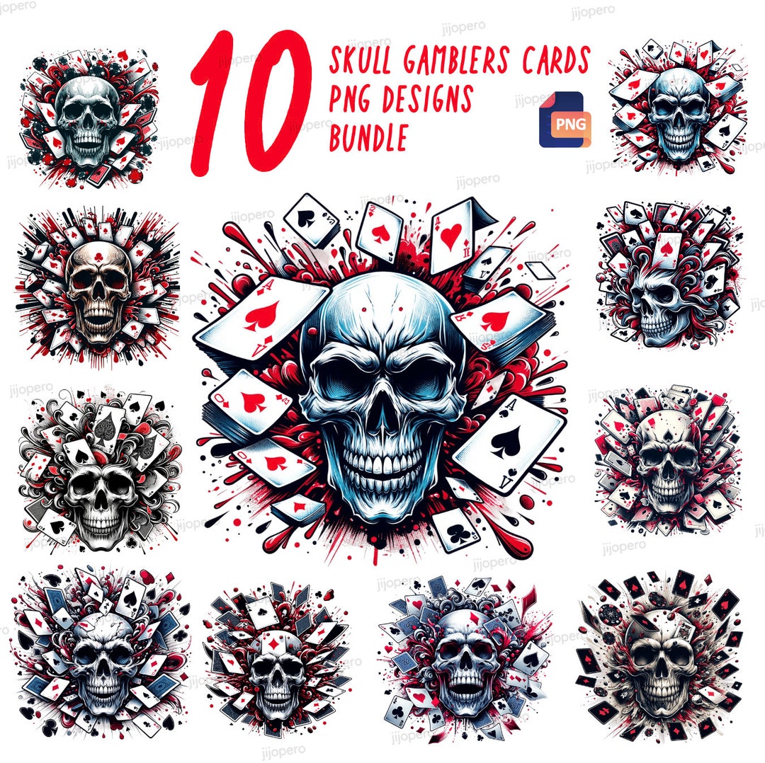 Poker Png Spade Skulls Png Skull Silhouette Shirt Design Instant ...