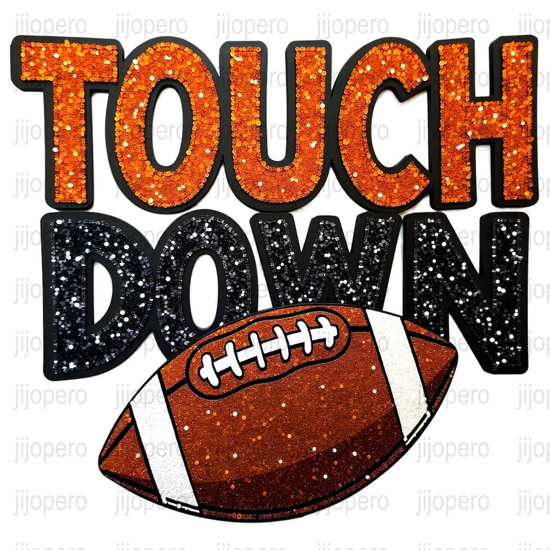 Football Touchdown PNG, Football Clipart, Digital Download, Glitter ...