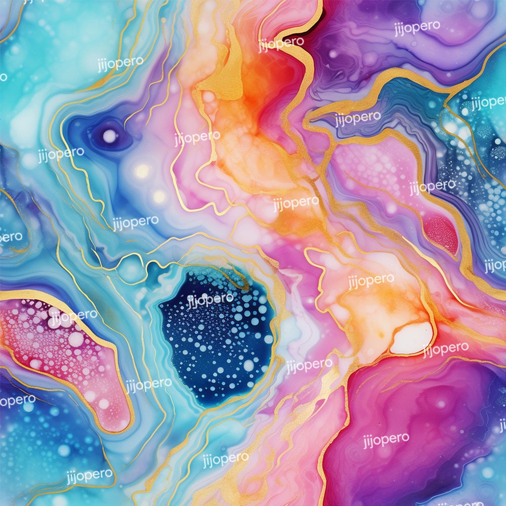 Geode Background Seamless Pattern Holographic Agate Gold Foil Rainbow ...