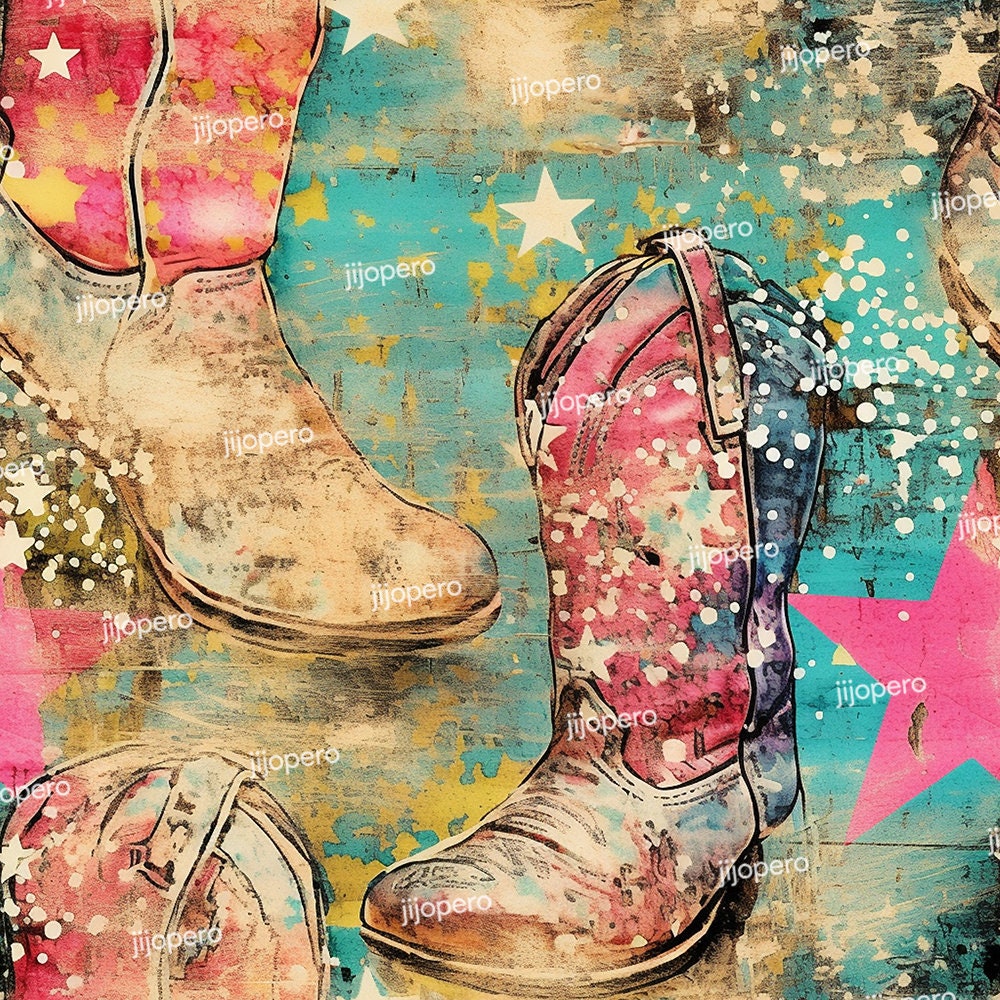 Cowgirl Seamless Pattern. Digital Download Only. Png File Seamless ...