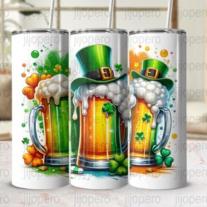 St. Patricks Day PNG Clipart, Irish Beer Glasses Digital, Shamrock ...
