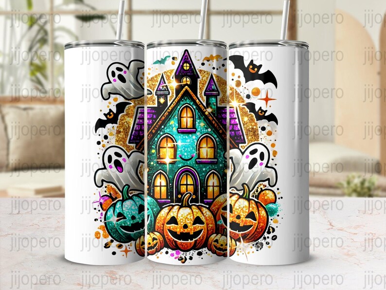 Haunted House Digital Print, Halloween Clipart PNG, Spooky Ghosts ...