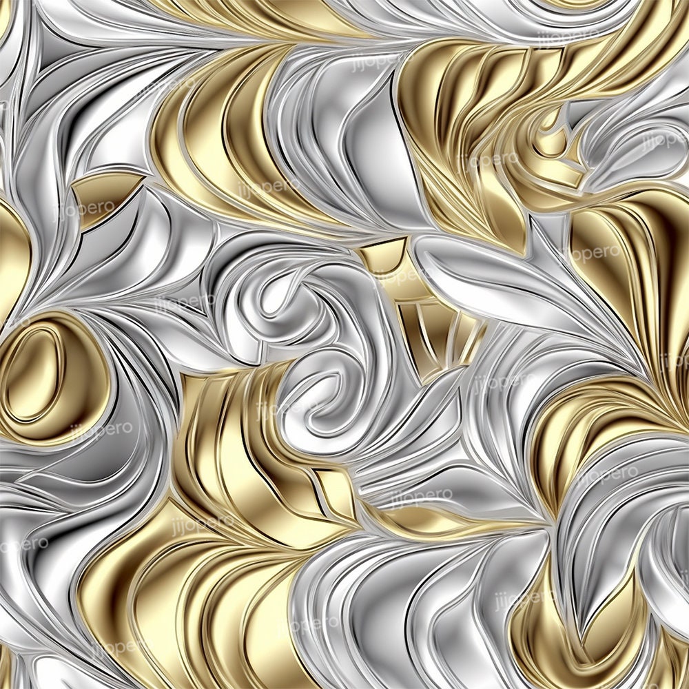 Metallic Digital Paper Seamless Pattern Digital Paper Ornamental ...