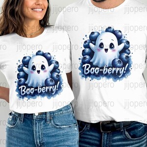 Halloween Boo PNG, Cute Ghost With Berries Digital Print, Boo Berry ...