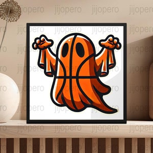 Halloween Png, Ghost Basketball Design, Halloween Ghost Digital, Spooky ...