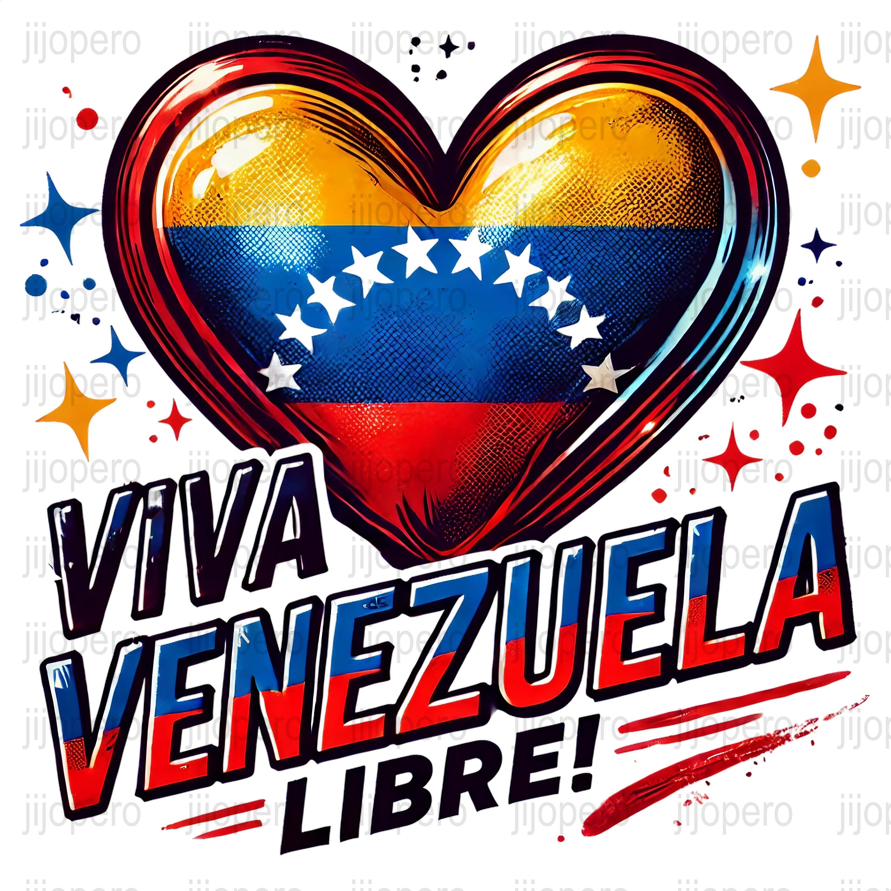 PNG Venezuela Heart Art, Digital Venezuela Independence, Printable ...