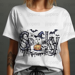 Spooky Halloween Art Printable, Digital Art Print, Halloween Wall Decor ...