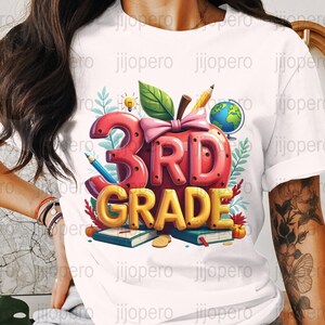 3rd Grade Clipart Digital Download, Third Grade Classroom Decor, Cute ...