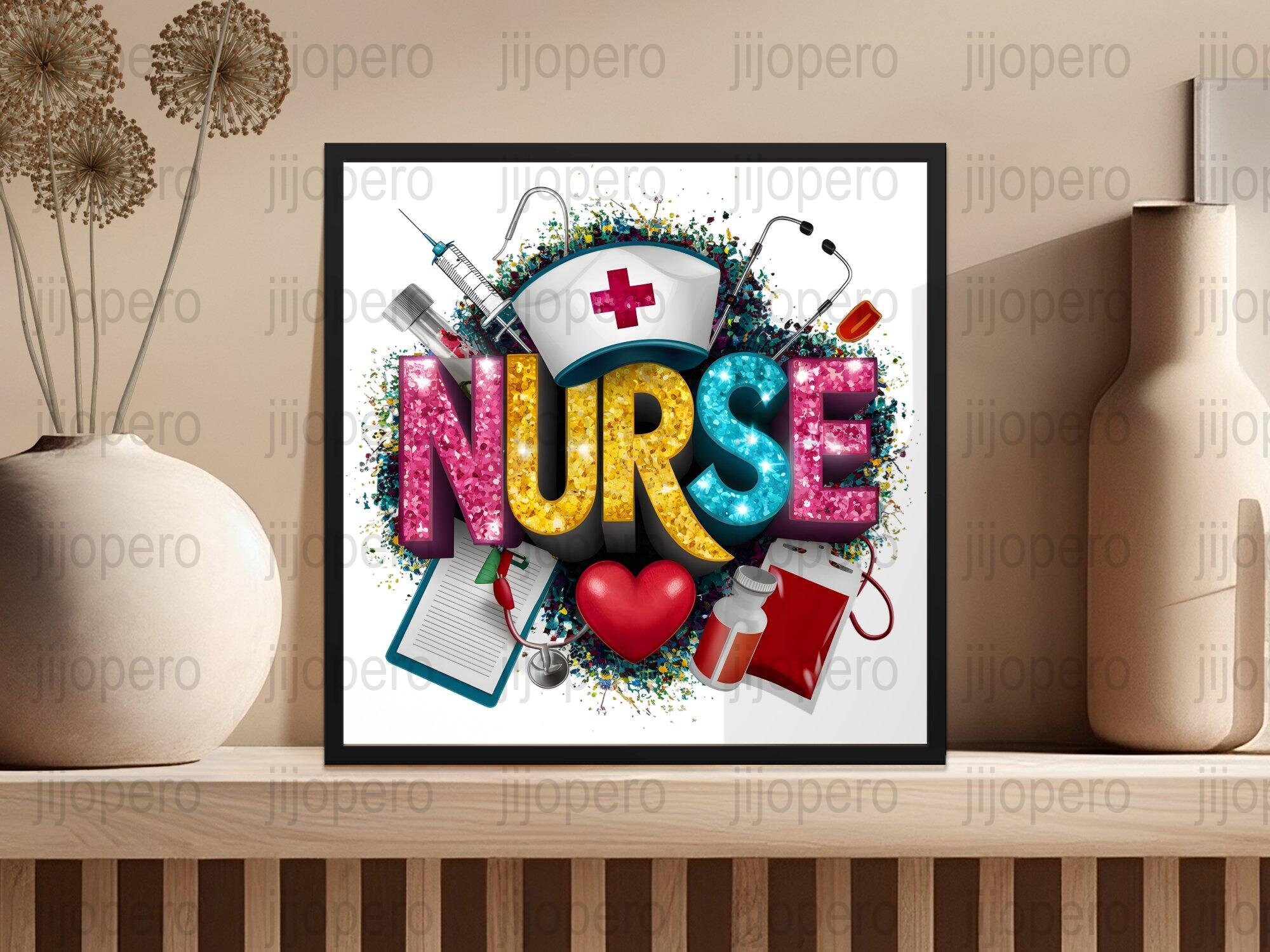 Nurse Appreciation PNG, Colorful Nurse Word Art, Digital Download ...