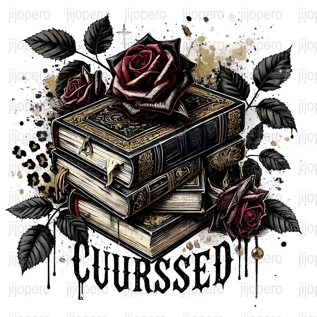 Gothic Book Art Print Dark Academia Digital Download Cursed Books Wall ...